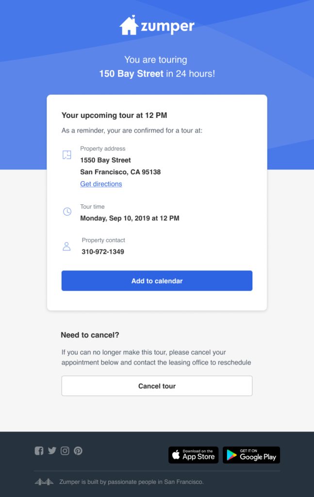 Rental Tour Requests on Zumper – Apartment Management Resources | Zumper